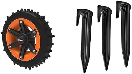 WORX WA0955 L-Räder für Landroid L-Modell Mähroboter & WA0179 Heringe ...