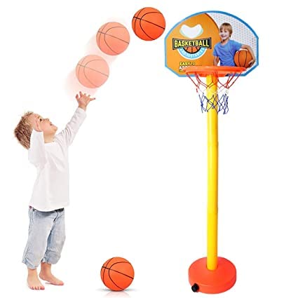 Buy Fully Big Basketball Set for Kids with Adjustable Stand ,Basketball ...