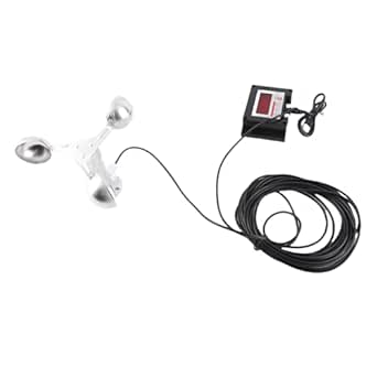 Annadue Tower Crane Anemometer, Wind Speed Meter Alarm, 3 Cup Wind Cup ...