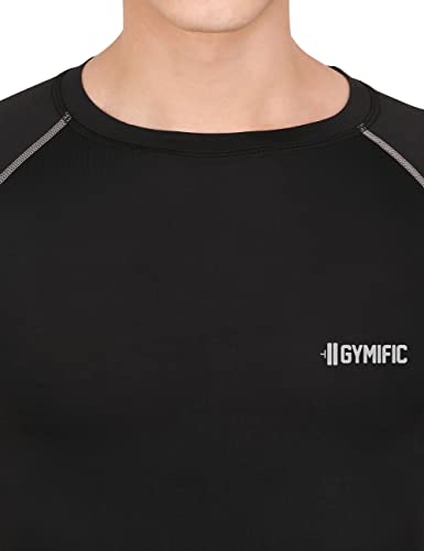 Buy GYMIFIC Compression Swimming Tshirt Half Sleevs for Men (Small ...