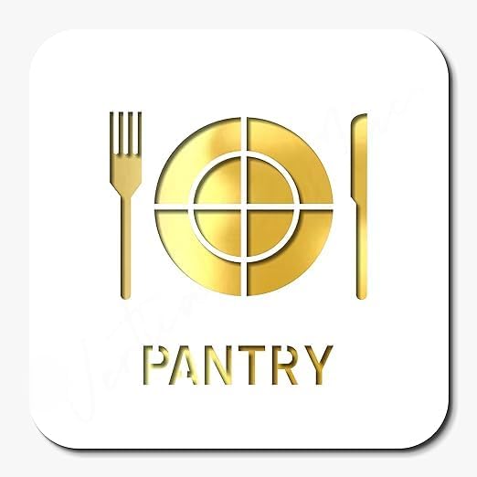 Sign Studio Pantry Room Sign – 6 x 6 Inch Self-Adhesive Acrylic Board ...