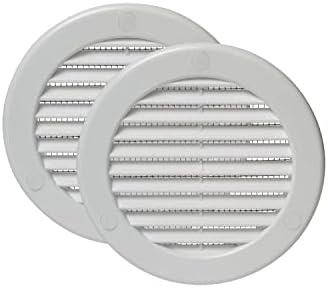 Vent Systems 4'' Inch White Soffit Vent Cover with Flange - Pack of 2 ...
