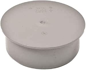 Soil Pipe Cap 110 mm Inlet - Push Fit - Sewerage - Waste - Grey - Stop ...