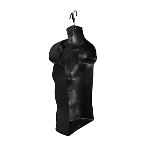 Snapklik.com : 6 Pack Black Male Mannequin Torso, Dress Form Tshirt ...