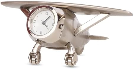 ZAHEPA Aeroplane Miniature Table Clock, Stylish Analog Desk Clock ...