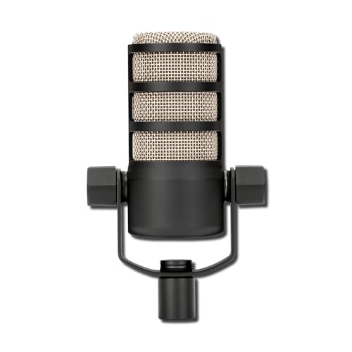 Rode PodMic Dynamic Broadcast Microphone with PSA1+ Microphone Boom Arm ...