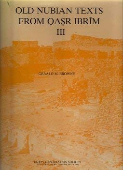 Amazon.com: Old Nubian Texts from Qasr Ibrim 3 (Texts from Excavations ...