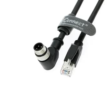 Amazon.com: AConnect M12 Right Angle 4 Pin Male D-Code to RJ45 Ethernet Cable High Flexible ...
