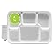 Amazon.com: three leaf 5 COMPARTMENT MEAL TRAY WITH LID SET, 25 SETS ...