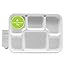Amazon.com: three leaf 5 COMPARTMENT MEAL TRAY WITH LID SET, 25 SETS ...