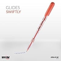 Win Duke Ball Pens | Red Ink Pens, Pack of 20 Pens | Lightweight Design ...