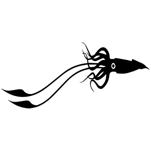 Giant Squid Decal Sticker (black), Decal Sticker Vinyl Car Home Truck ...