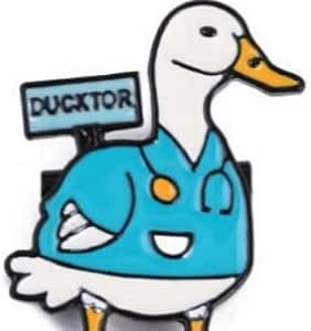 Amazon.com: Ducktor Cartoon Duck Enamel Pin Cartoon Duck Doctor Badge ...