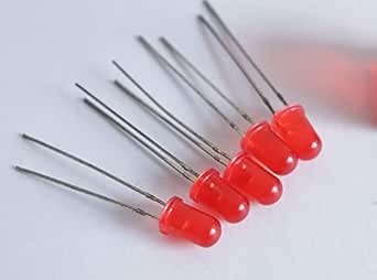 Electronic Spices Red LED 5mm, Light Emitting Diode (red in red) basic ...