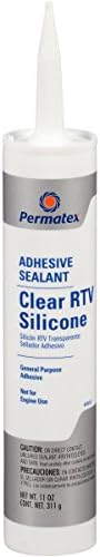 Amazon.com: Permatex 80855 Clear RTV Silicone Adhesive Sealant, 11 oz ...