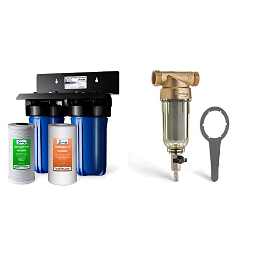 iSpring WGB21B 2-Stage Whole House Water Filtration System & WSP-100 ...