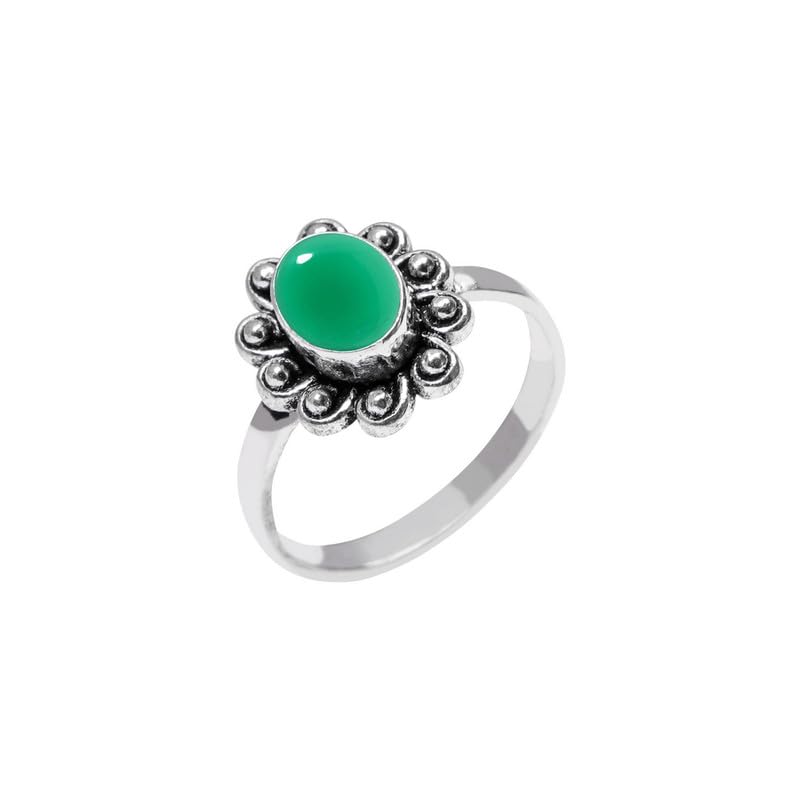 Amazon.com: Green Onyx Stone Ring, Silver Ring, Silver Overlay Handmade ...