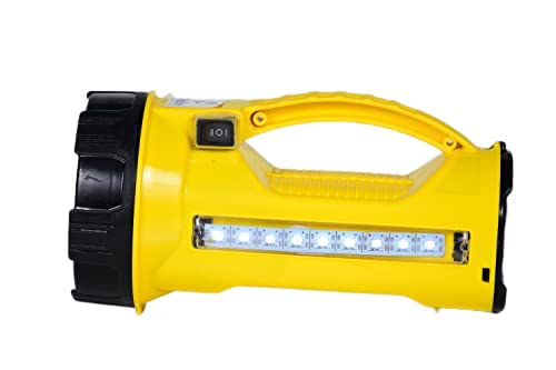 Noble Rechargeable Commando Torch Flashlight, Long Distance Battery ...