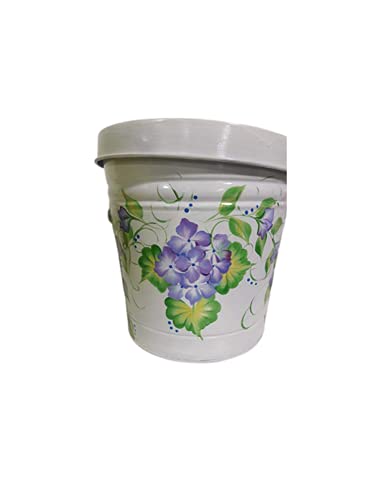 Amazon.com: 6 Gallon Hand Painted Decorative Trash Can Garbage Can ...