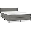 Hoopleep Dunkelgrau Boxspringbett mit Matratze, 140x200 cm ...