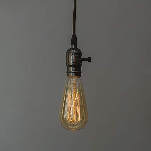 Homesake® Edison Filaments Bulb Holder Hanging E27 (Antique Black ...