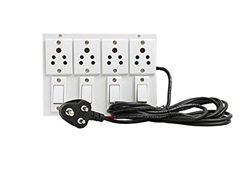 Wooden Extension Board Multi Outlet Electrical Switch Board with 4 ...