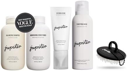 Amazon.com : Jupiter Oil Control & Exfoliation Set, Anti-Dandruff Shampoo, Conditioner ...