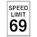 Amazon.com: AAROENLYS Retro Sign Tin Sign Speed Limit 69 Decal Driving ...