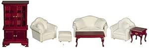 Amazon.com: Town Square Miniatures Dollhouse Mahogany & White Modern ...