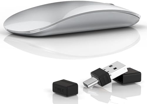 Amazon.com: Uiosmuph G11 Wireless Mouse, USB C Rechargeable Computer ...