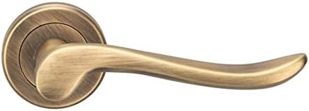 Copper Door Handles on Round Rose with Polished Copper Finish : Amazon ...