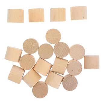 Amazon.com: BELLIFFY 20pcs Birch Wood Craft Blocks Craft Materials ...