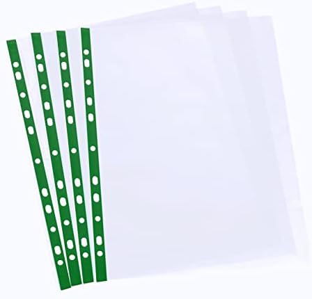 ASelected 100 PCS Punched Poly Pockets A4 Quality Clear Plastic A4 ...