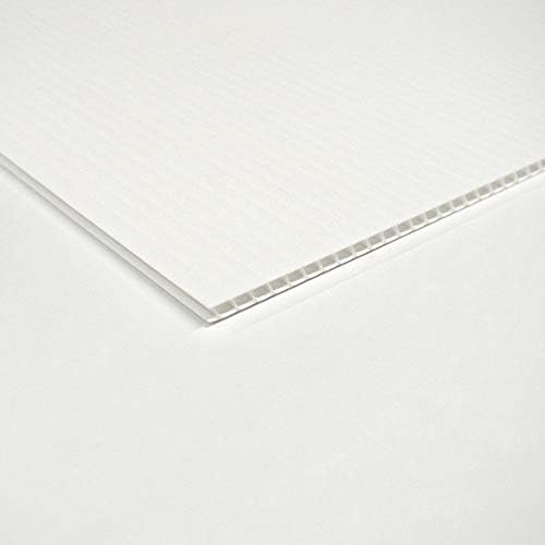 White Fluted Outdoor Plastic Display Board. 3 Sheets Sized to A1 ...