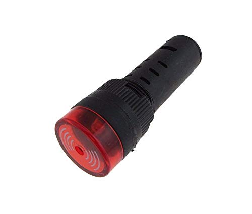 24V LED Signal and Buzzer Indicator M16 Panel Mount AC/DC - Red: Amazon ...