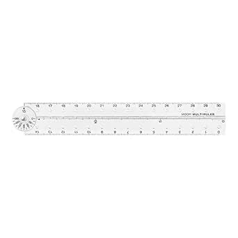 Midori 42301006 Multi Ruler, 11.8 inches (30 cm), Transparent A : Amazon.com.au: Home