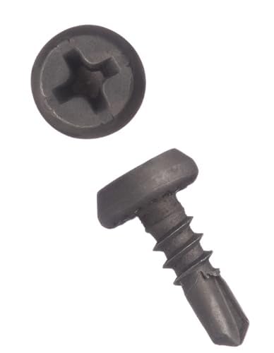 2.9mm x 13mm Black Self Drilling Pan Head Screws Steel Self Tapping ...