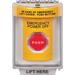 Safety Technology International Emergency Power Off Push Button,2-7/8 ...