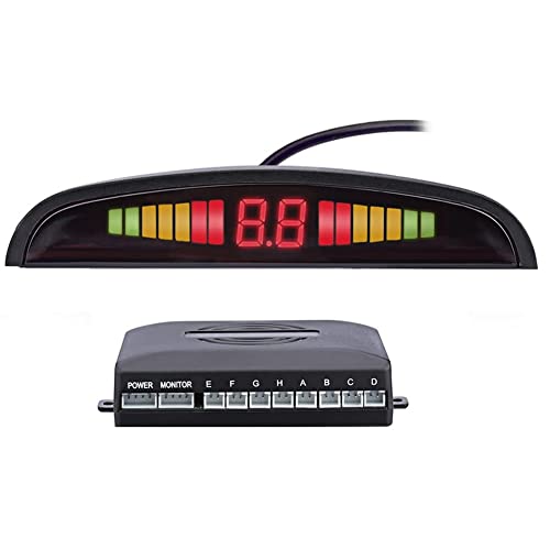 Car LED Parking Sensor Asudaro 8 Sensors Reverse Radar Universal Auto ...
