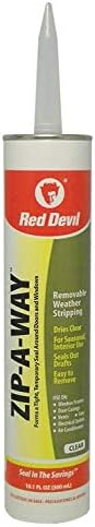Amazon.com: Red Devil 0606 Zip-A-Way Removable Sealant, 1-Pack, Clear ...