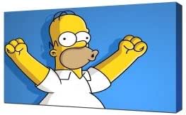 Homer-Simpson-The-Simpsons-Woohoo - Canvas Art Print - Framed Size 24 ...