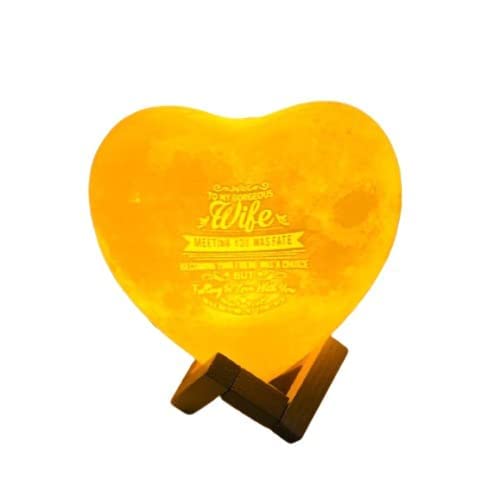 Buy 3D GIFT VALA Heart Shaped Moon Night Lamp 16 Colour with Photo ...