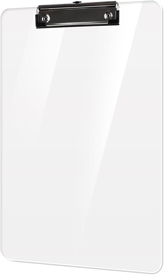 ARYANSH SHOPPE Transparent Clipboard Writing Pad Exam Board for Kids ...