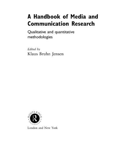 Buy A Handbook of Media and Communication Research: Qualitative and ...