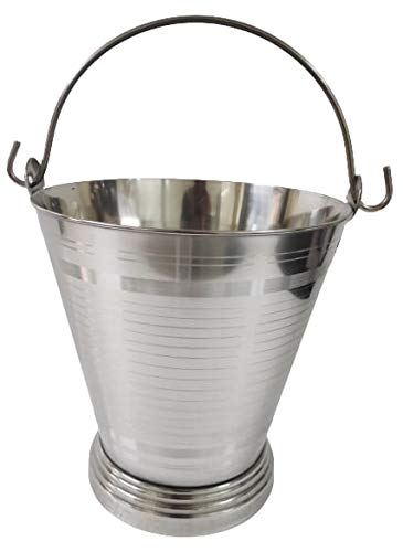Buy Stainless Steel Traditional Indian Bucket 6 Liter Water Milk ...