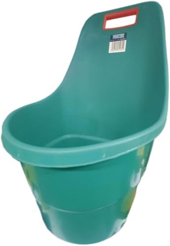 65L Garden Caddy Trolley Gardening Waste Lawn Weeds Light Weight Wheel ...