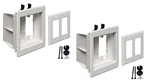 iMBAPrice DVFR2W-2 (2-Gang) Recessed Electrical Outlet Mounting Box w ...