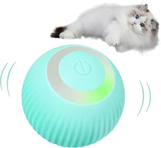 GNOLY 360° Rotating Cat Toy Ball, Interactive Cat Toys Rechargeable ...