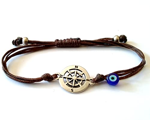 Amazon.com: Compass bracelet men Compass bracelet for women Friendship ...