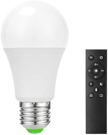 Ambimall 9W LED Light Bulbs with Remote Control, Stepless Dimmable ...